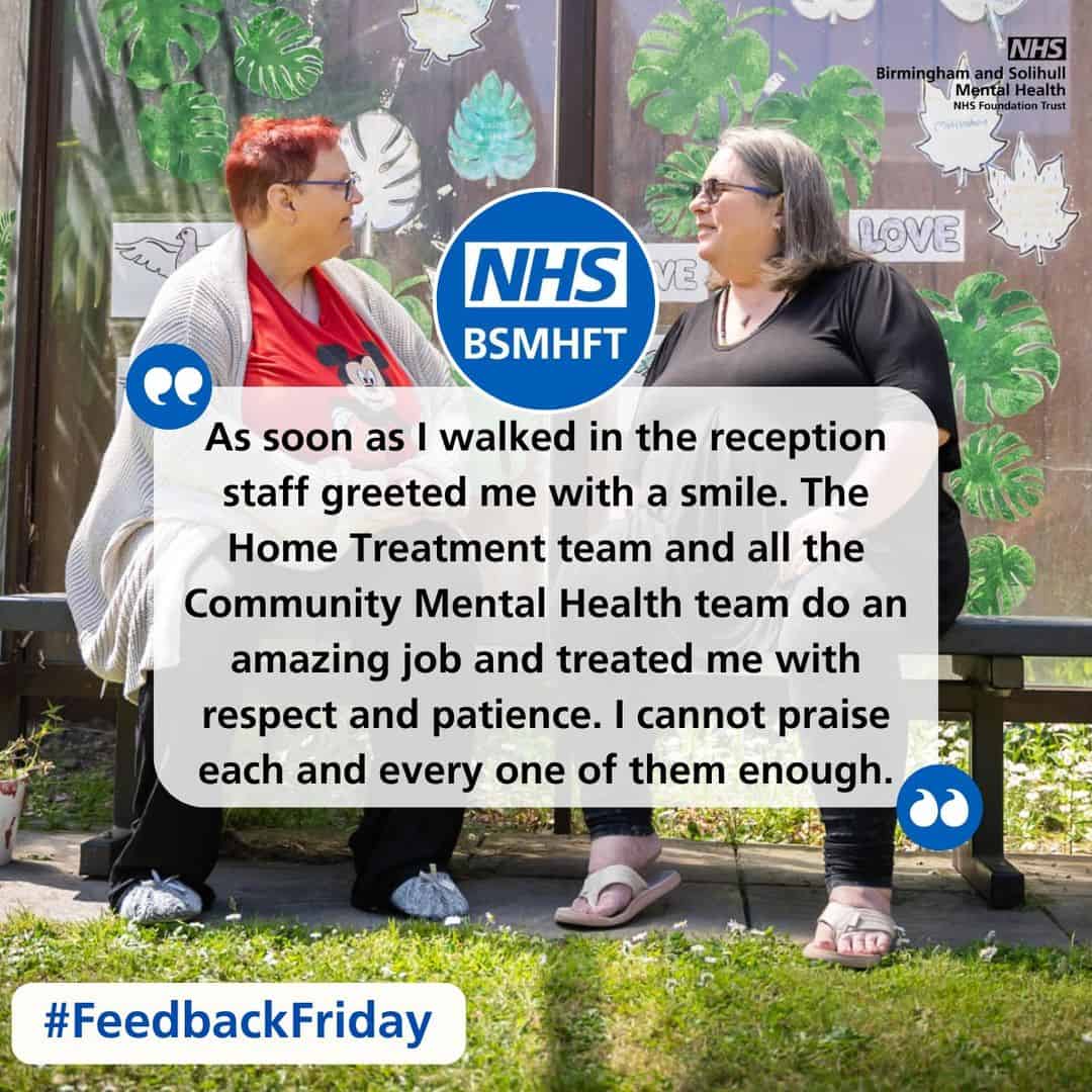 Feedback Friday - Erdington and Kingstanding Home Treatment team and ...