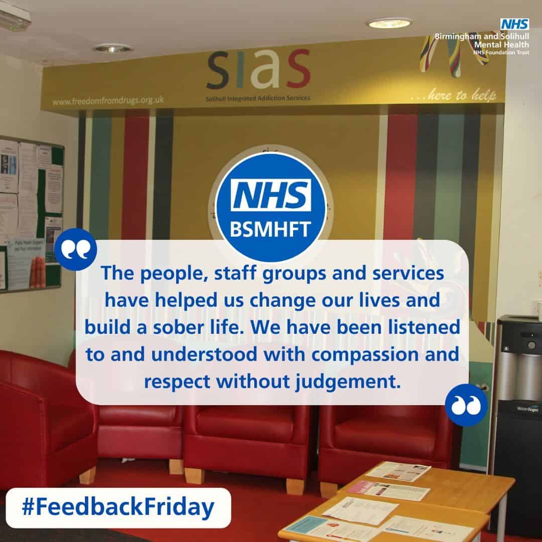 Feedback Friday – Solihull Integrated Addiction Services (SIAS ...