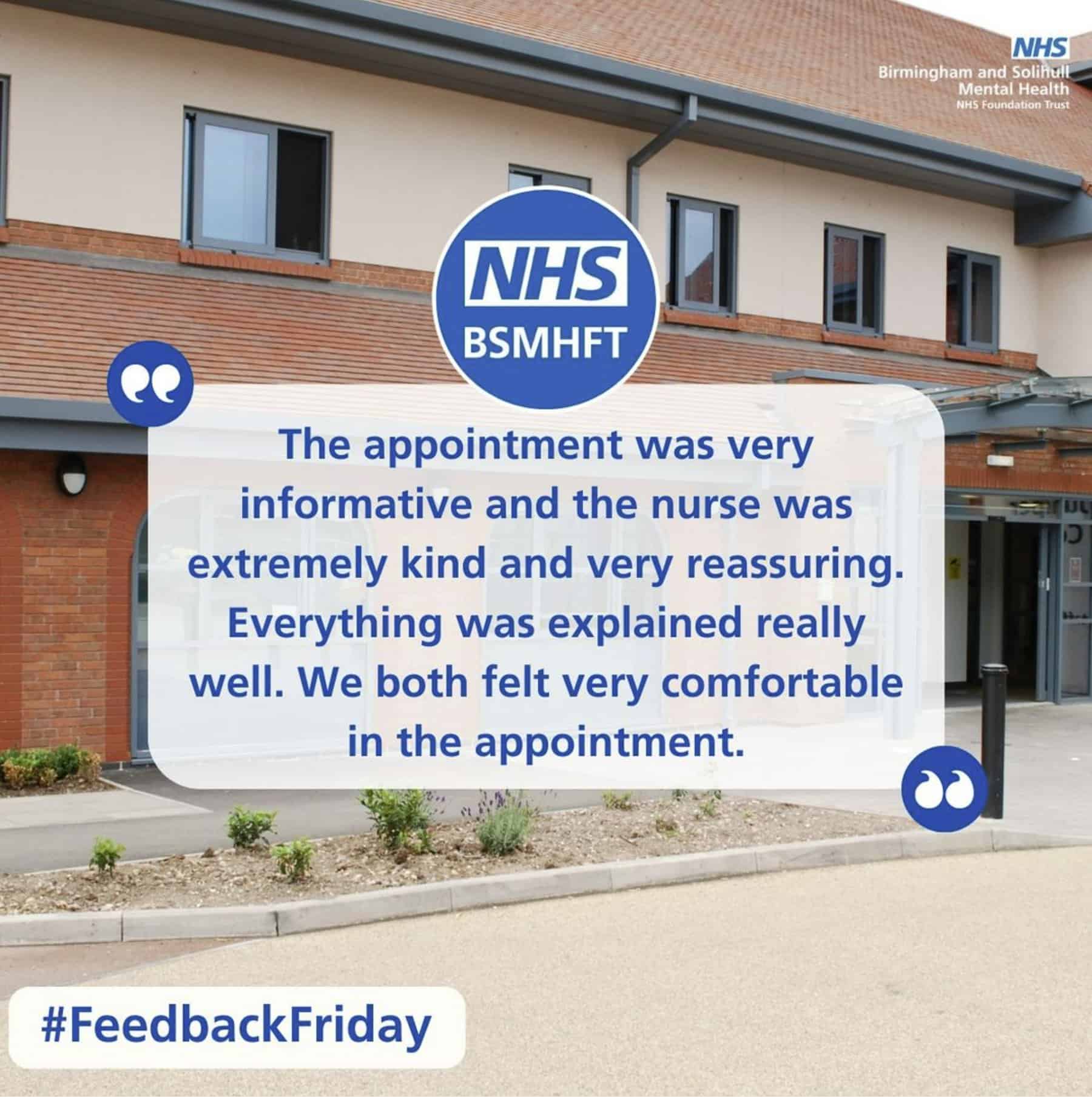 Feedback Friday – Older People South Hub team - Birmingham and Solihull ...