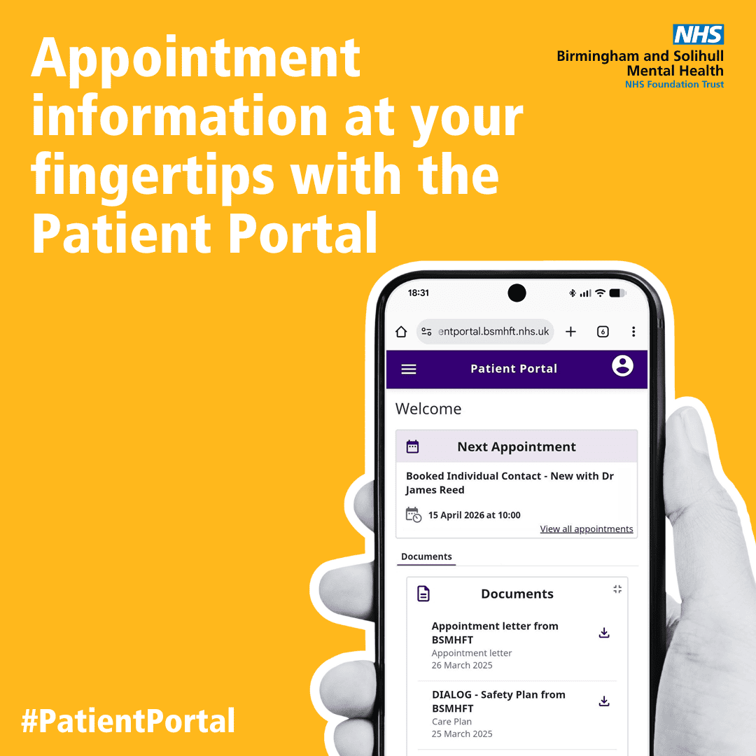 Service users urged to sign up to Patient Portal - Birmingham and ...